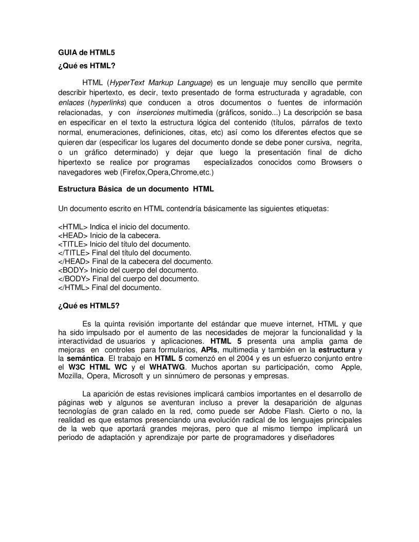 PDF de programación - Guía de HTML5